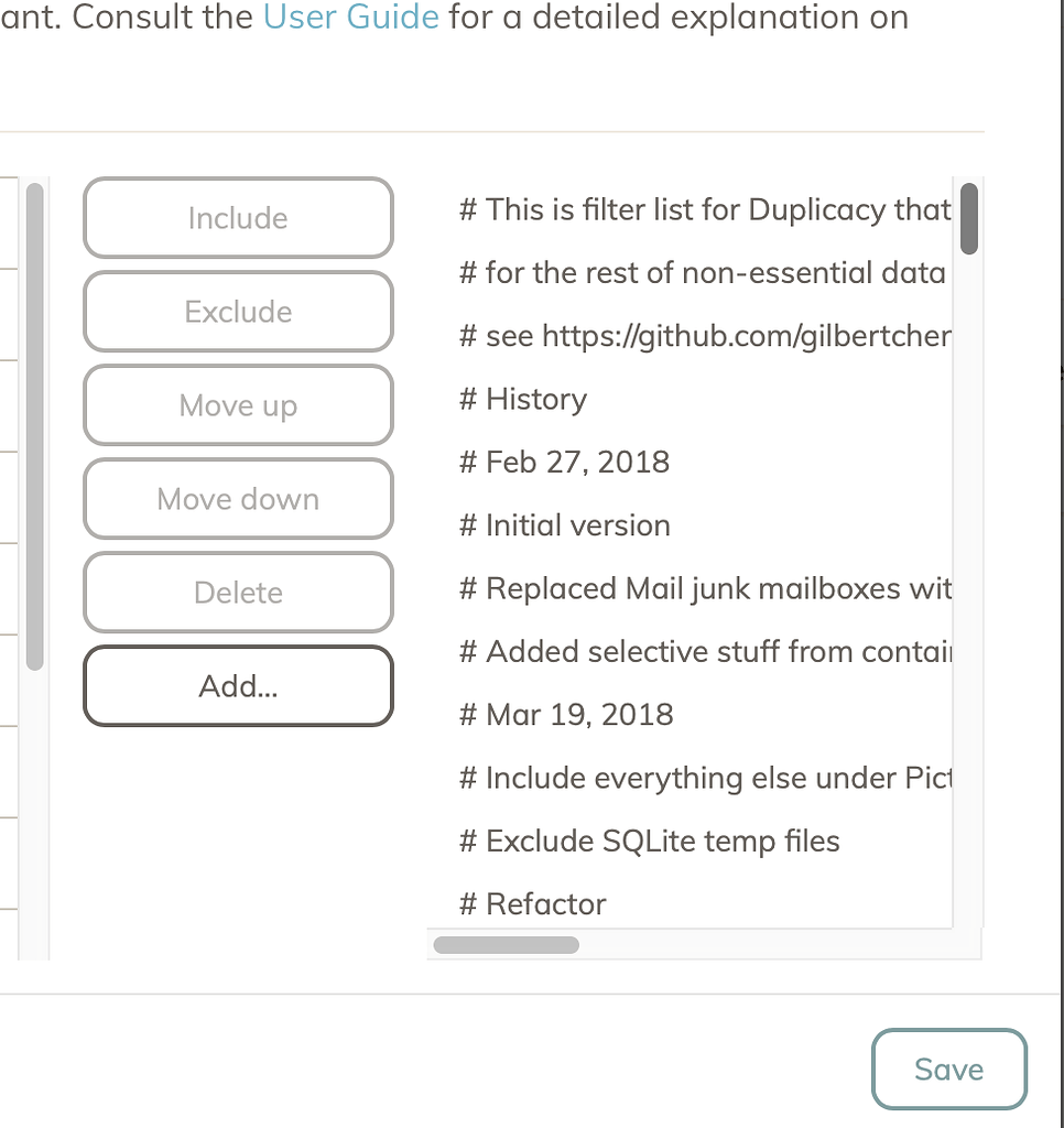 Edit Pattern List In A Text Editor Feature Duplicacy Forum